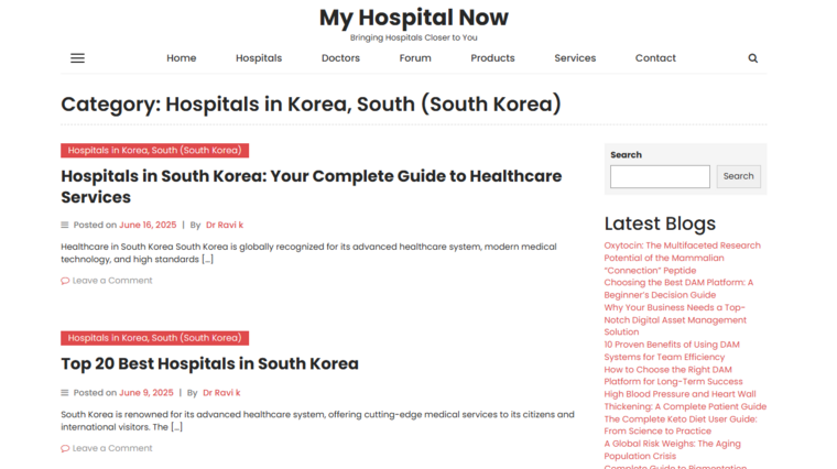 Hospital in South Korea with MyHospitalNow – Best Cosmetic Hospitals